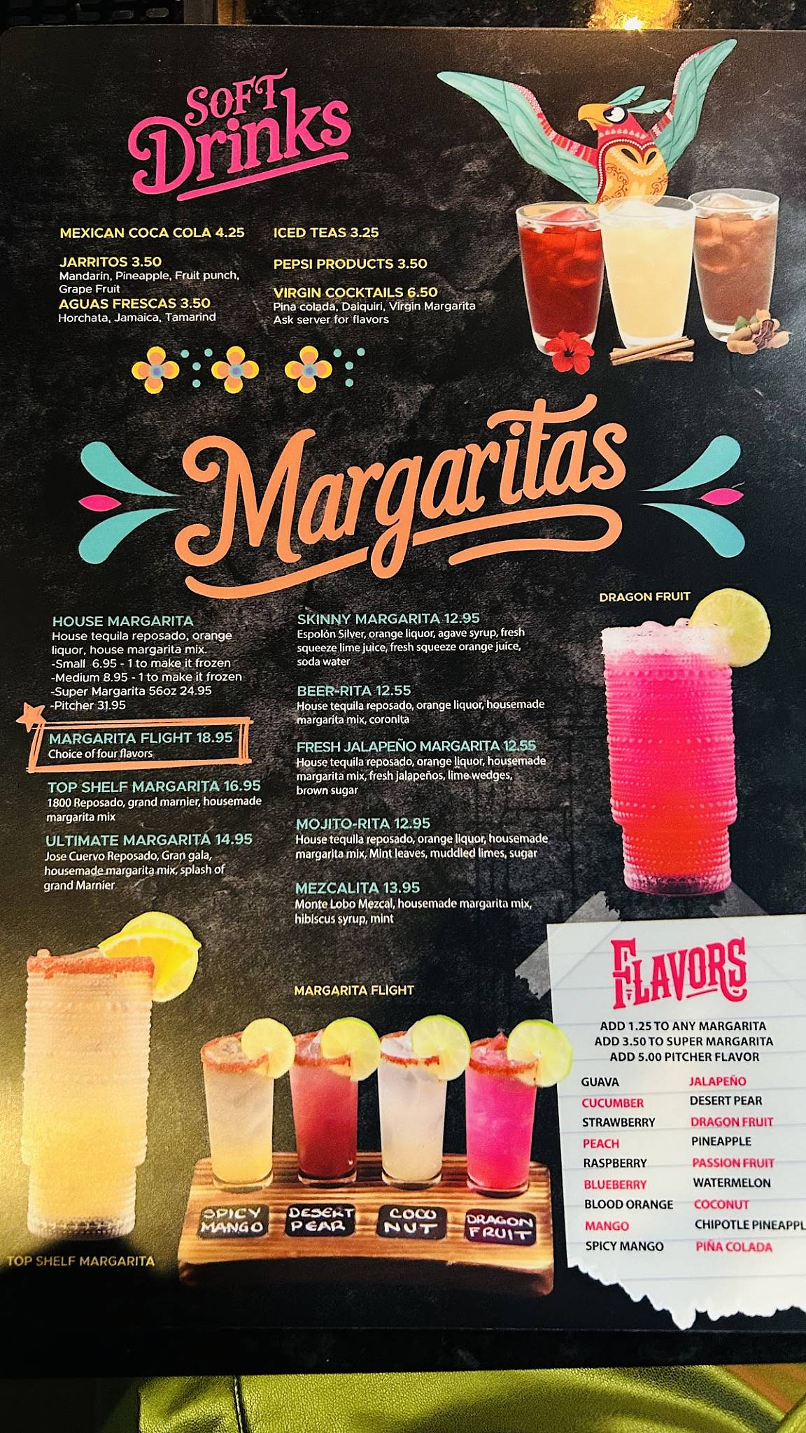 Menu at Izcalli Mexican Restaurant, Matthews