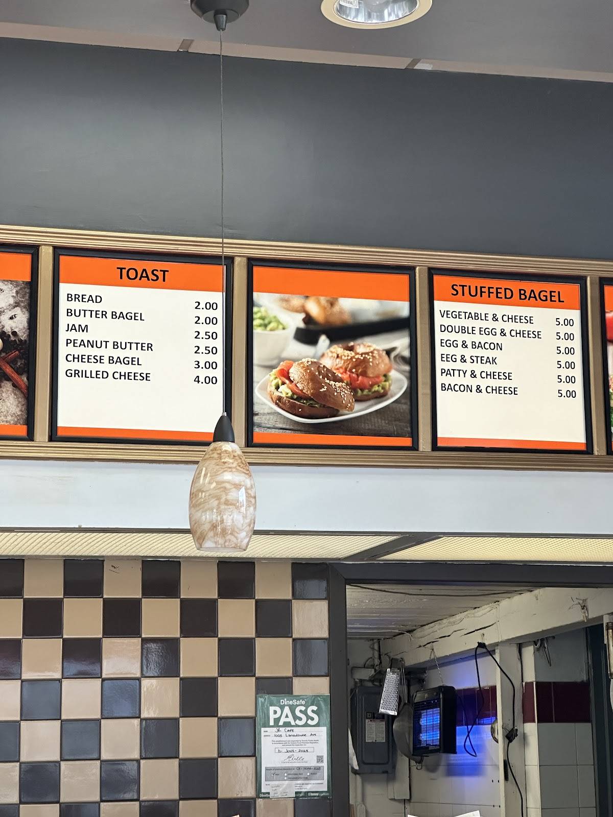 Menu at JR Cafe - Just Right, Toronto