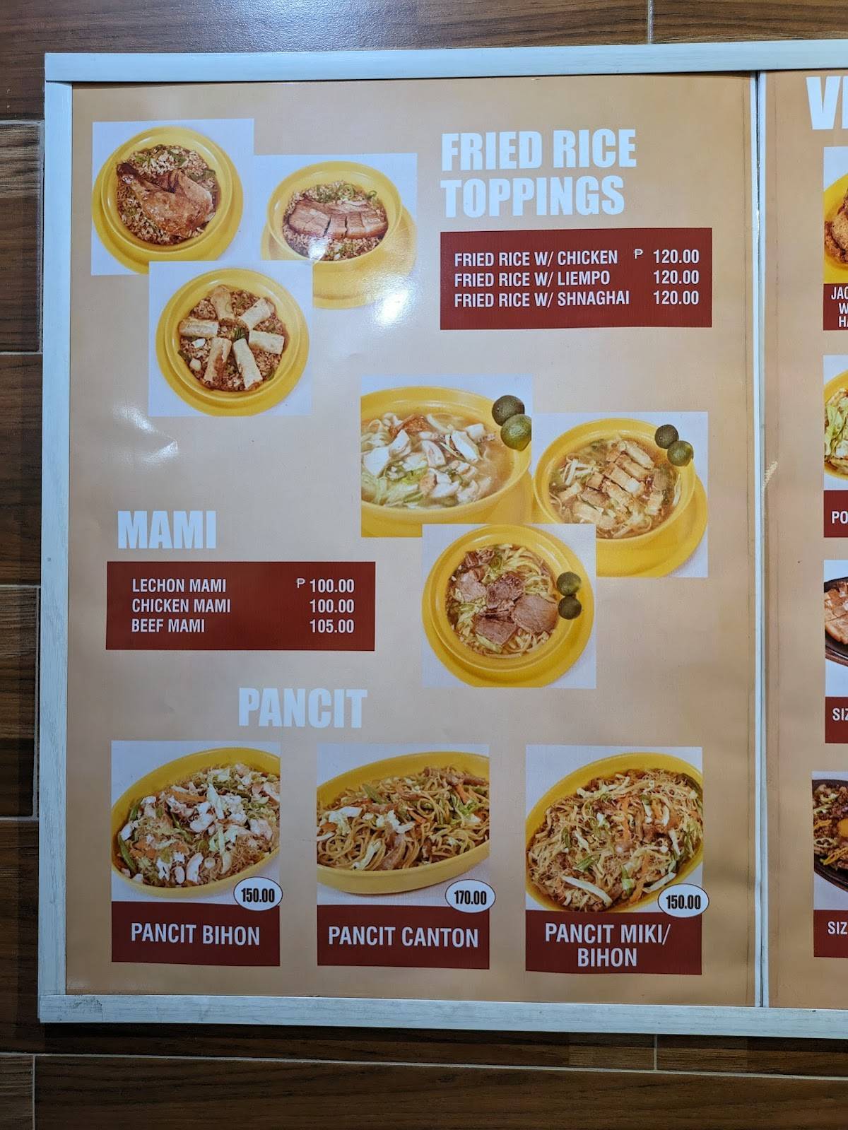 Menu at Jack's Baguio Restaurant, Baguio, Laperal Building