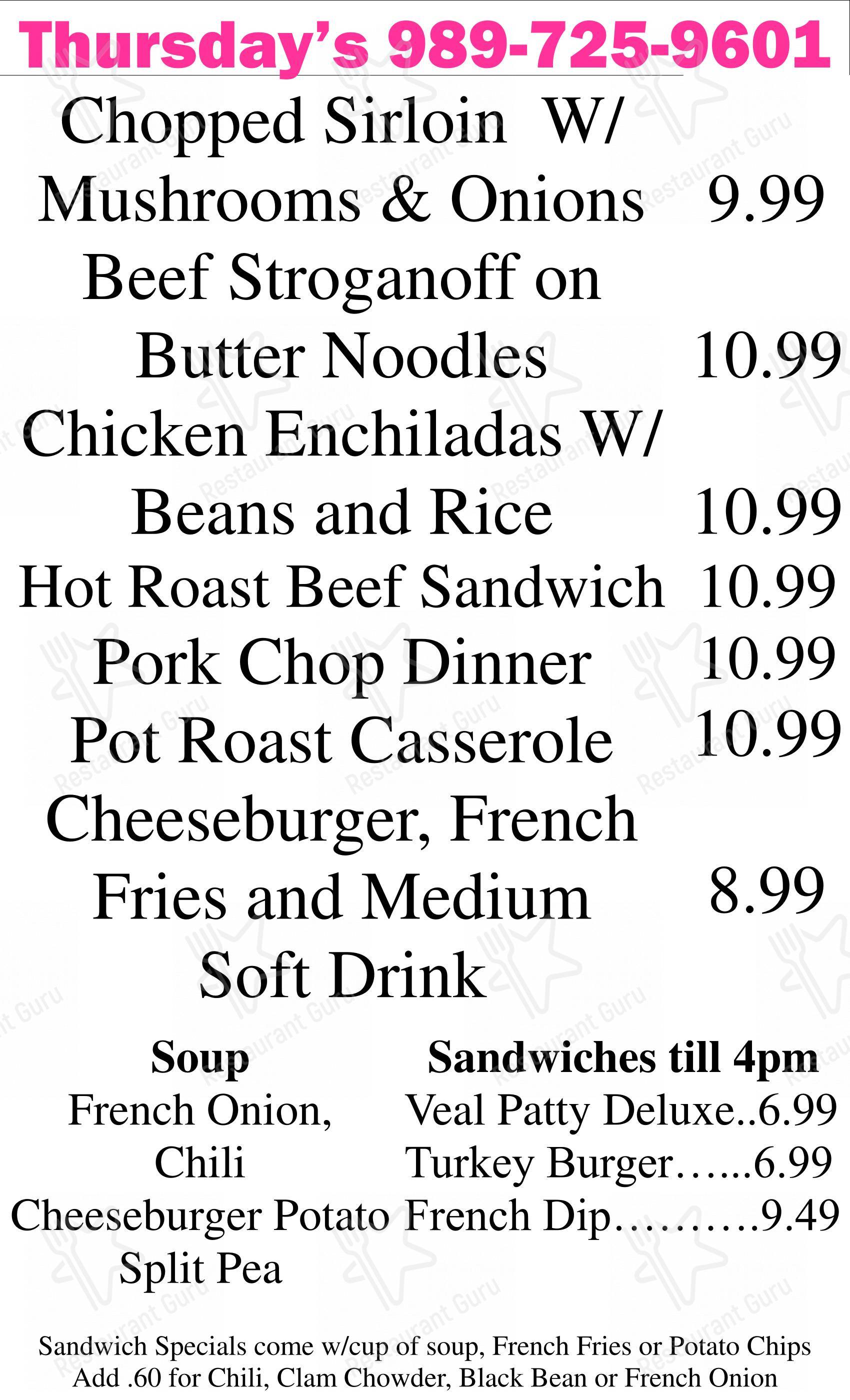 Menu at Jade Buffet restaurant, Owosso