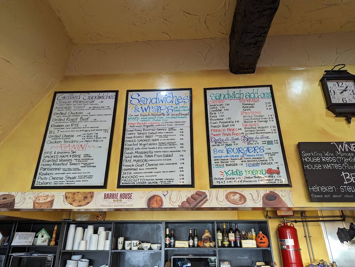 Menu at Jean-Jacques' Culinary Creations cafe, Pleasantville
