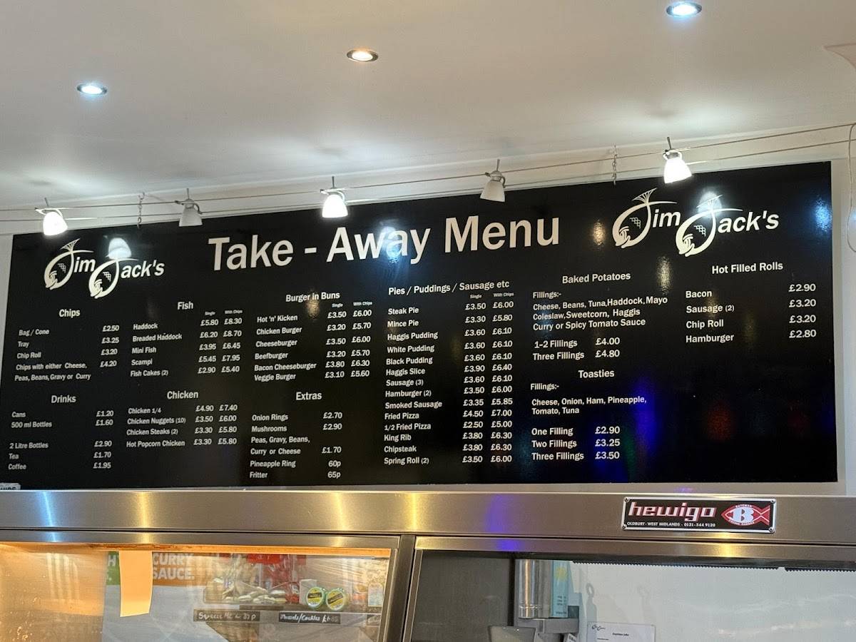 Menu at Jim Jack's Fish & Chips - Peebles fast food, Peebles