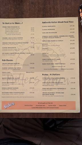 Menu at Jolly Miller pub & bar, Brigg