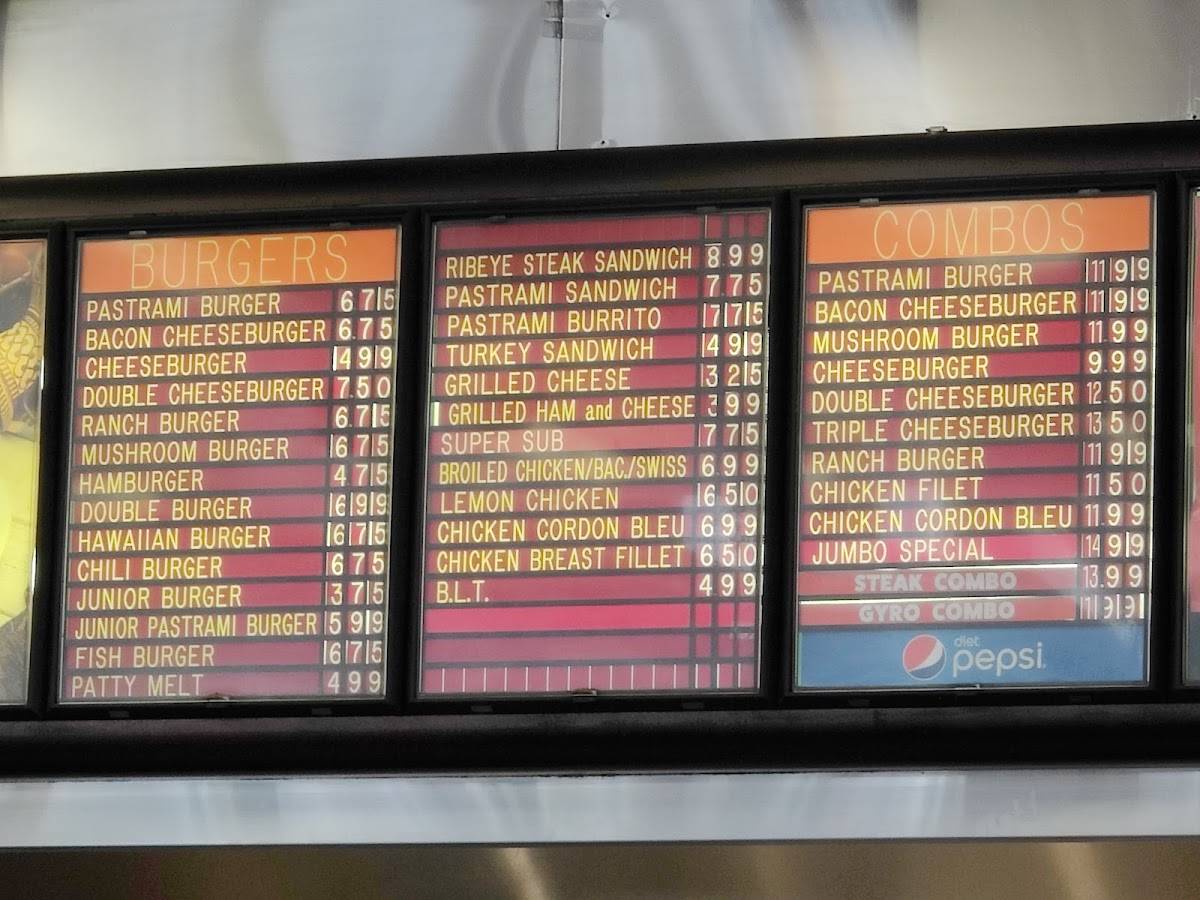 Menu at Jumbo Burgers fast food, Ogden, W 2700 N