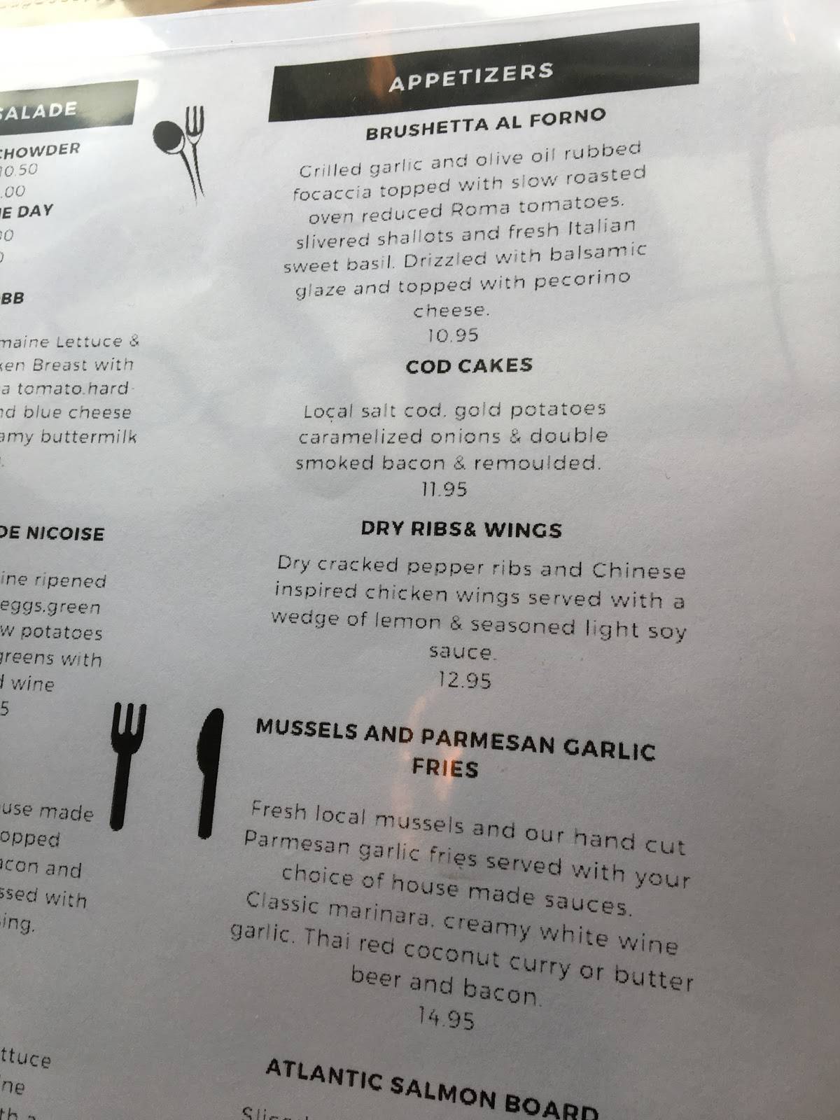 Menu at Juniper Kitchen & Bistro restaurant, Grand Falls-Windsor