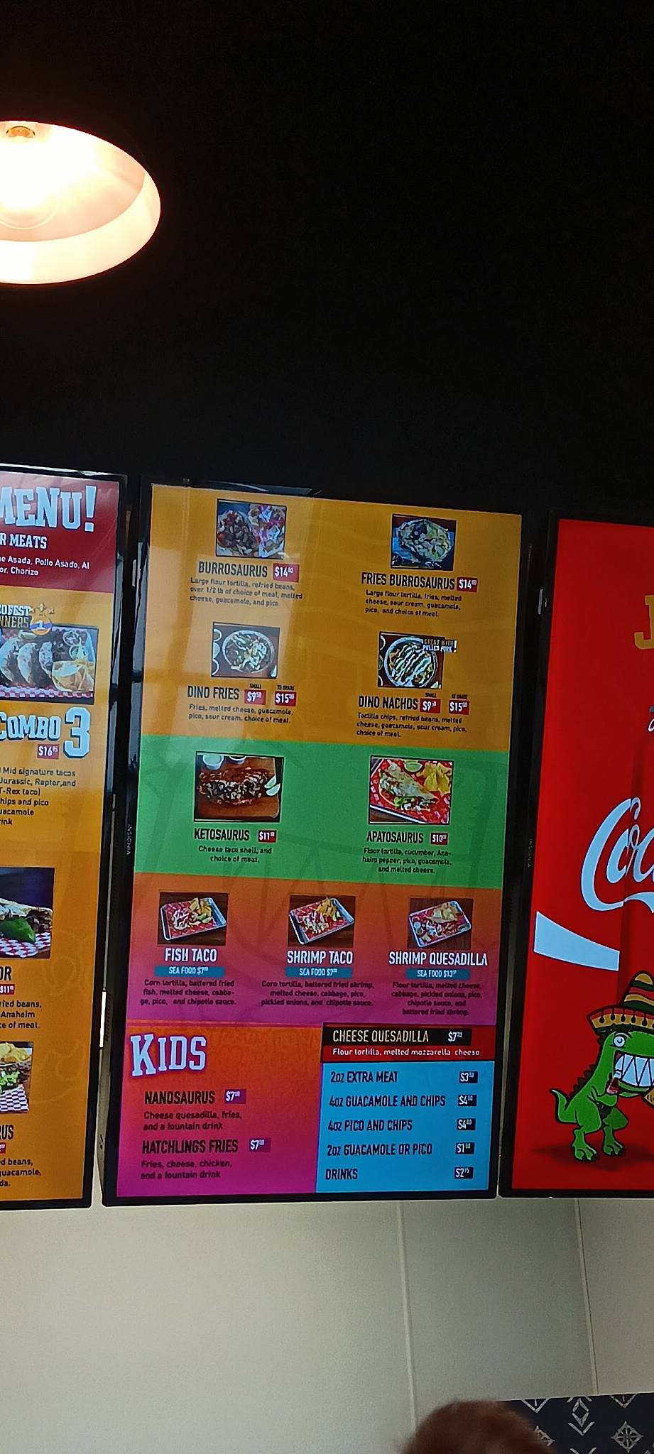Menu at Jurassic Tacos Highland restaurant, Highland