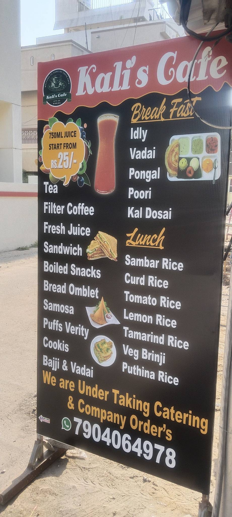 Menu at KALI'S CAFE, Chennai