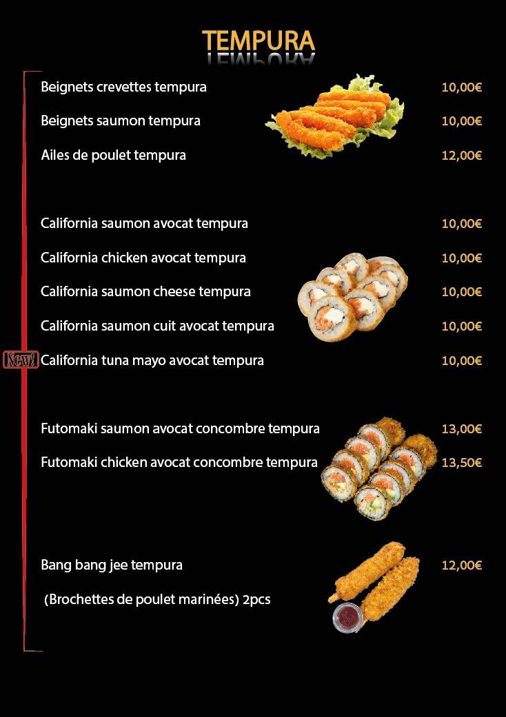 Menu au KAMPAI Créteil Glatt Cacher restaurant, Créteil