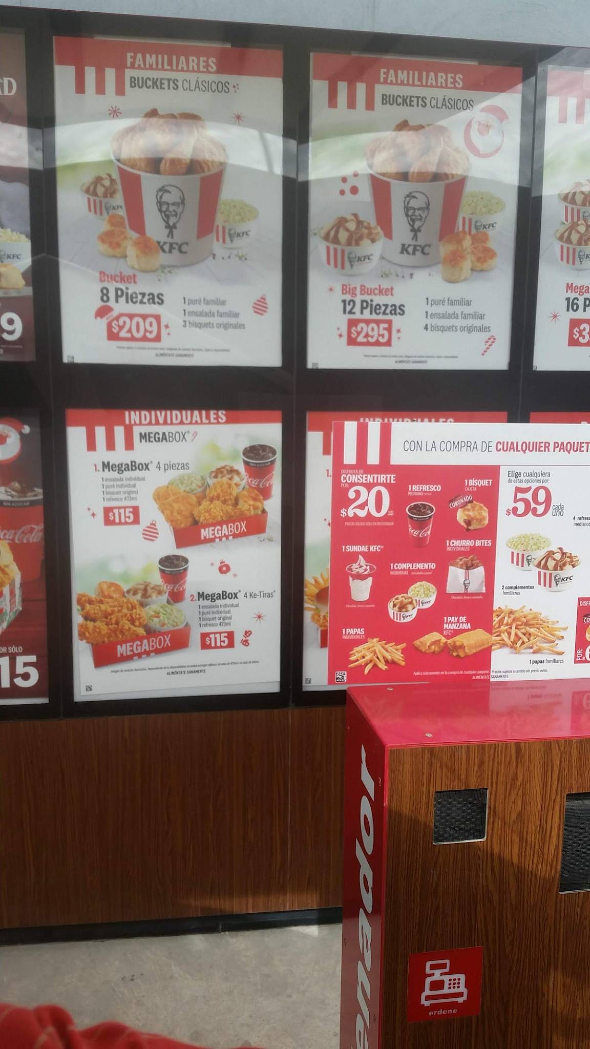 Carta del restaurante KFC Matamoros, Mexico, Avenida Cuauhtémoc 505 ...