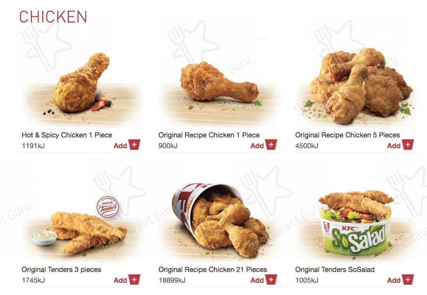 Menu at KFC Mandurah fast food, Mandurah, 330 Pinjarra Rd