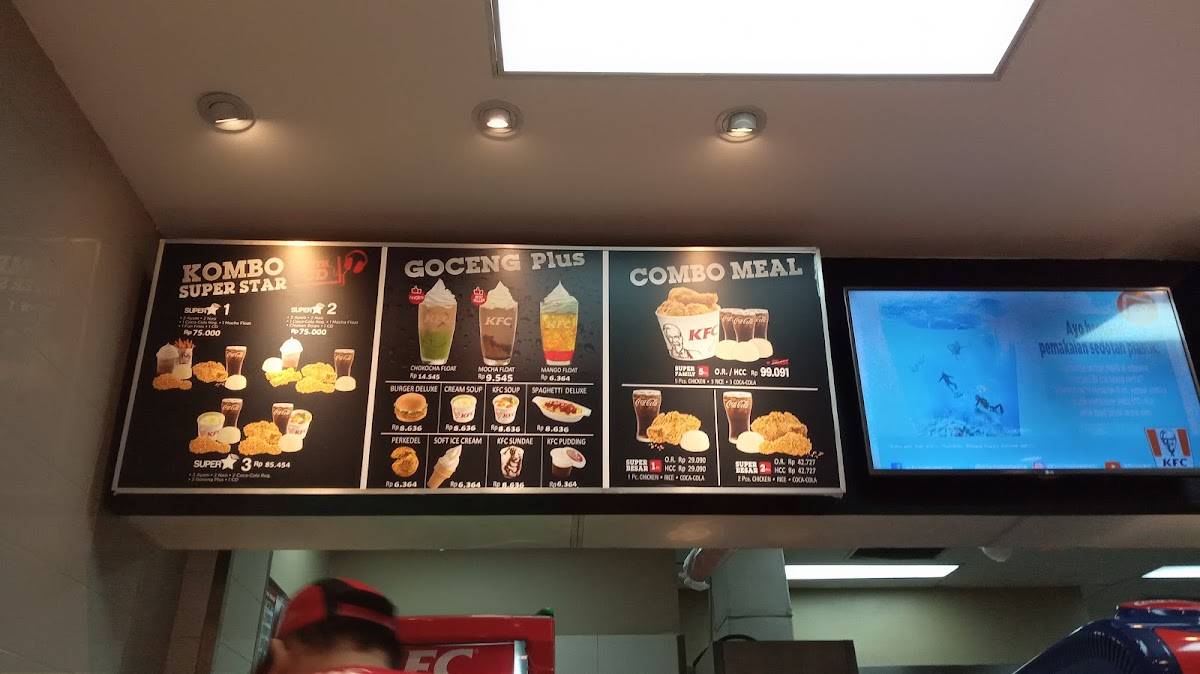 Menu at KFC Metro Margahayu restaurant, Bandung, Jl. Soekarno Hatta No.628