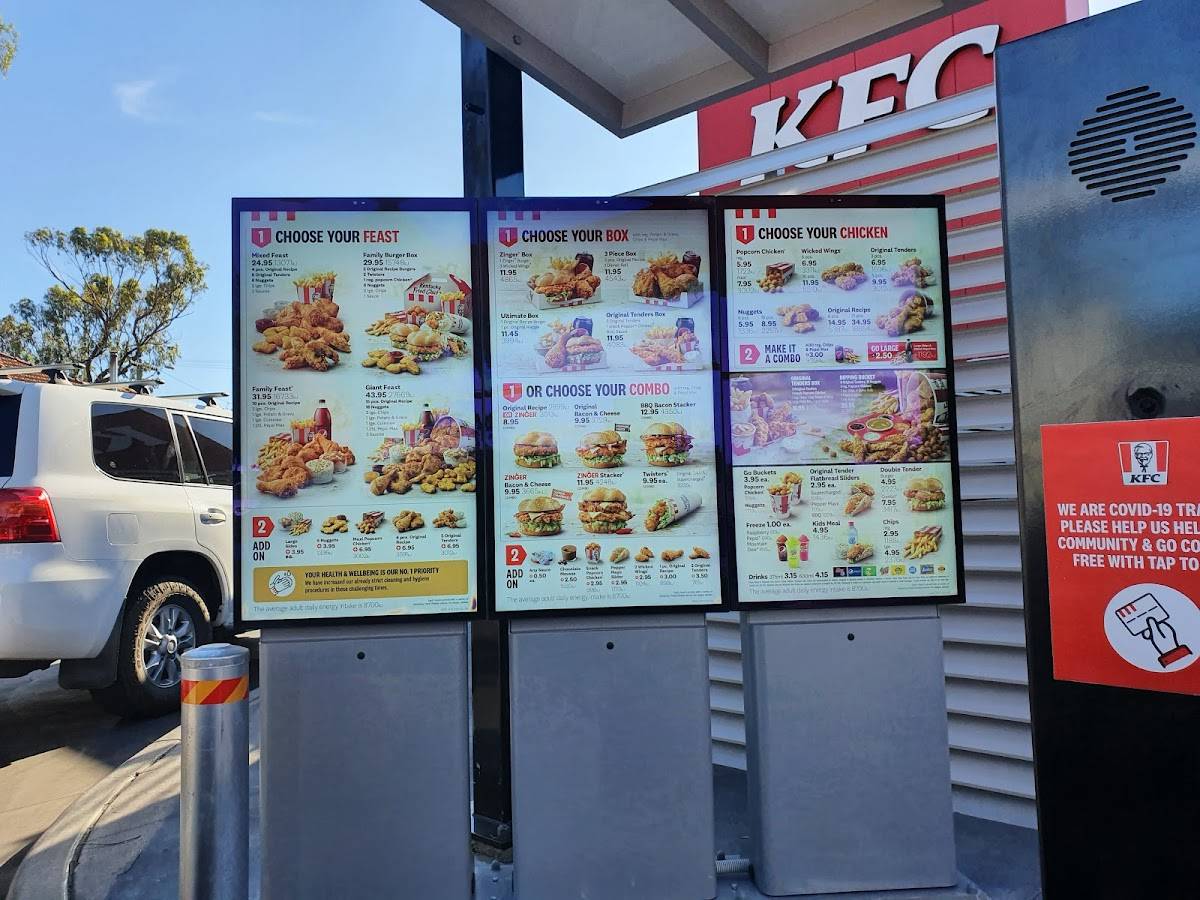 Menu at KFC Northam fast food, Northam