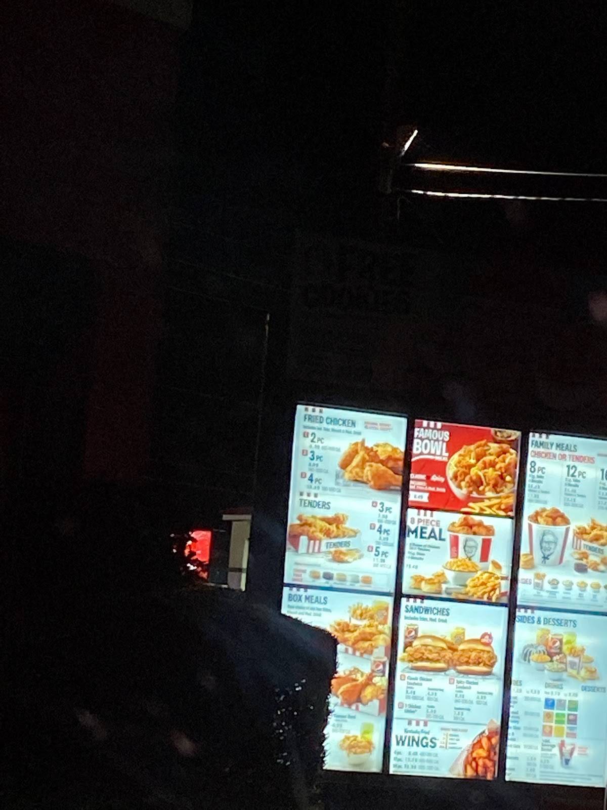 Menu at KFC fast food, Saint George