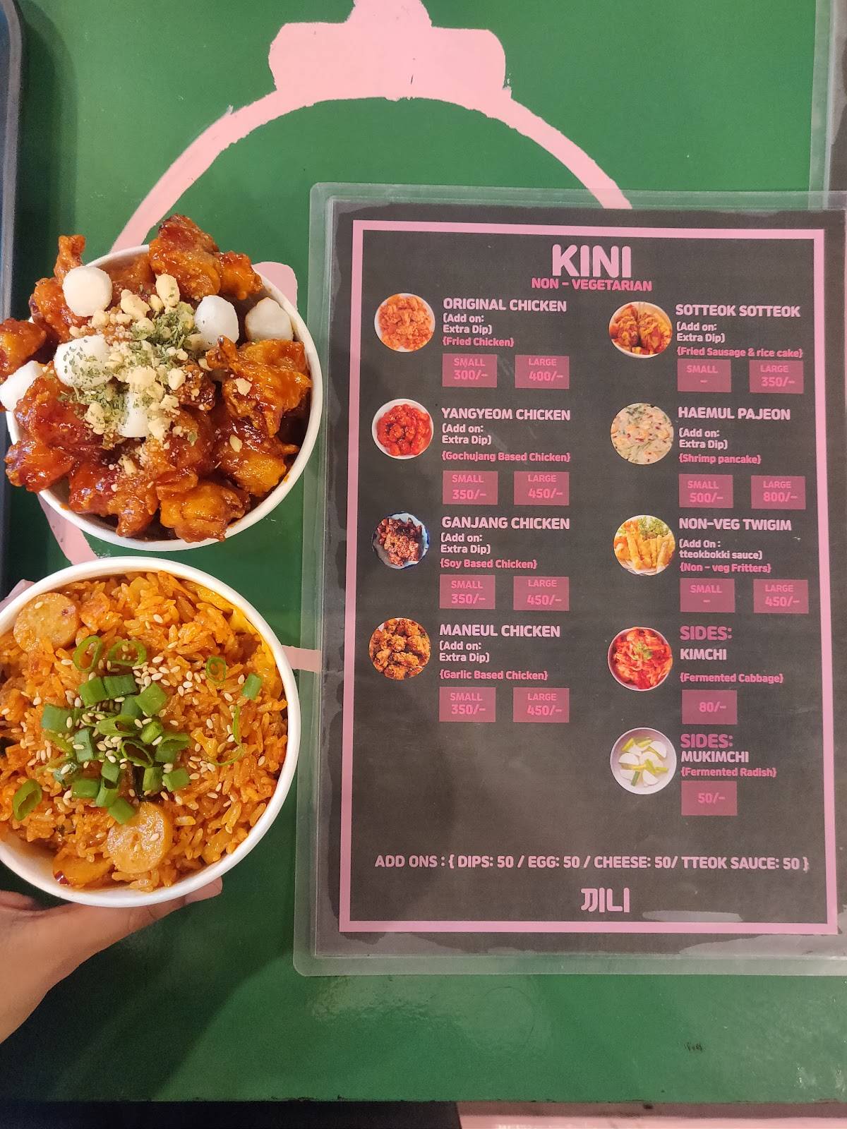 Menu at KINI, Pune