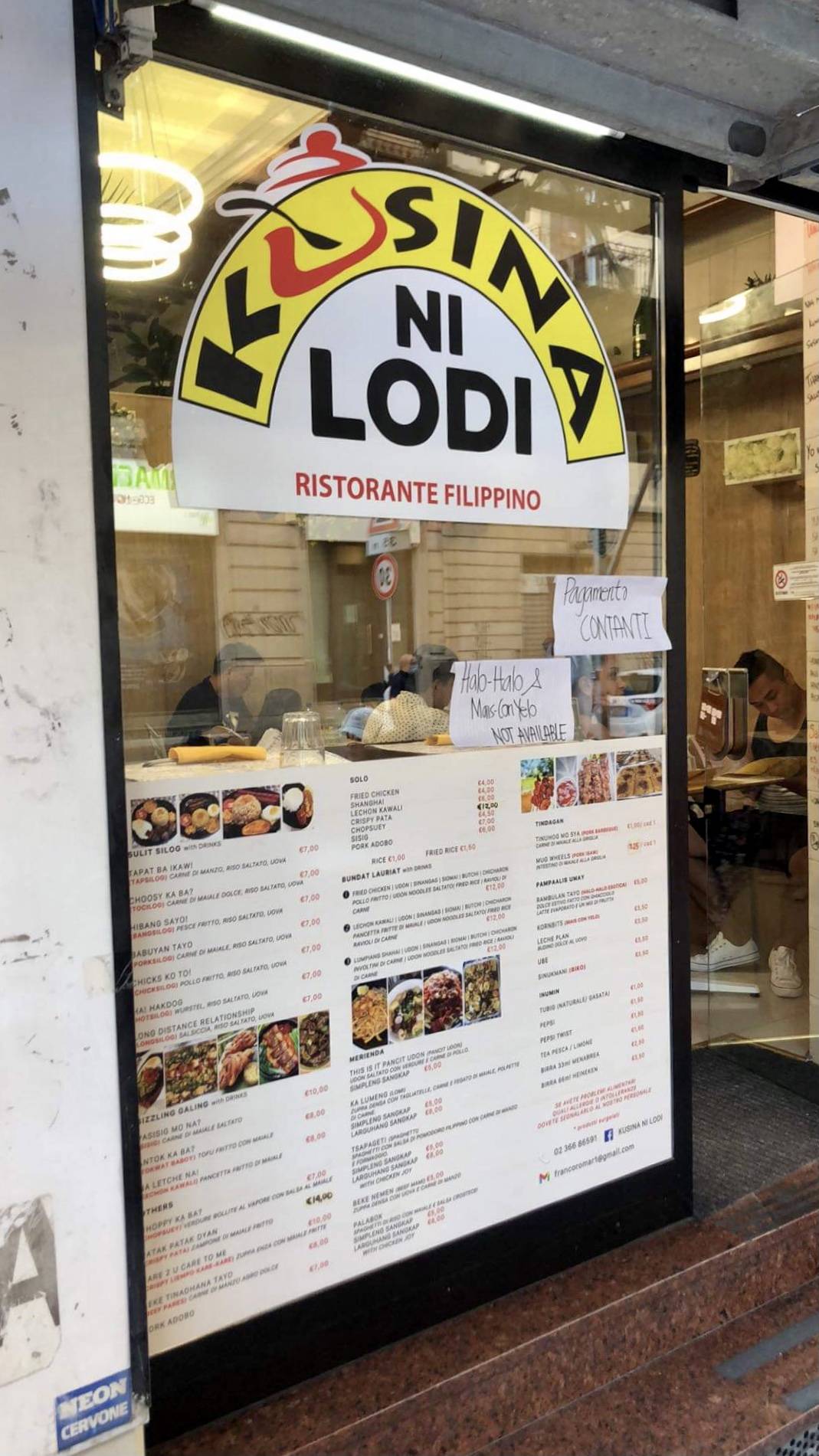 Menu da KUSINA ni LODI ristorante, Milano