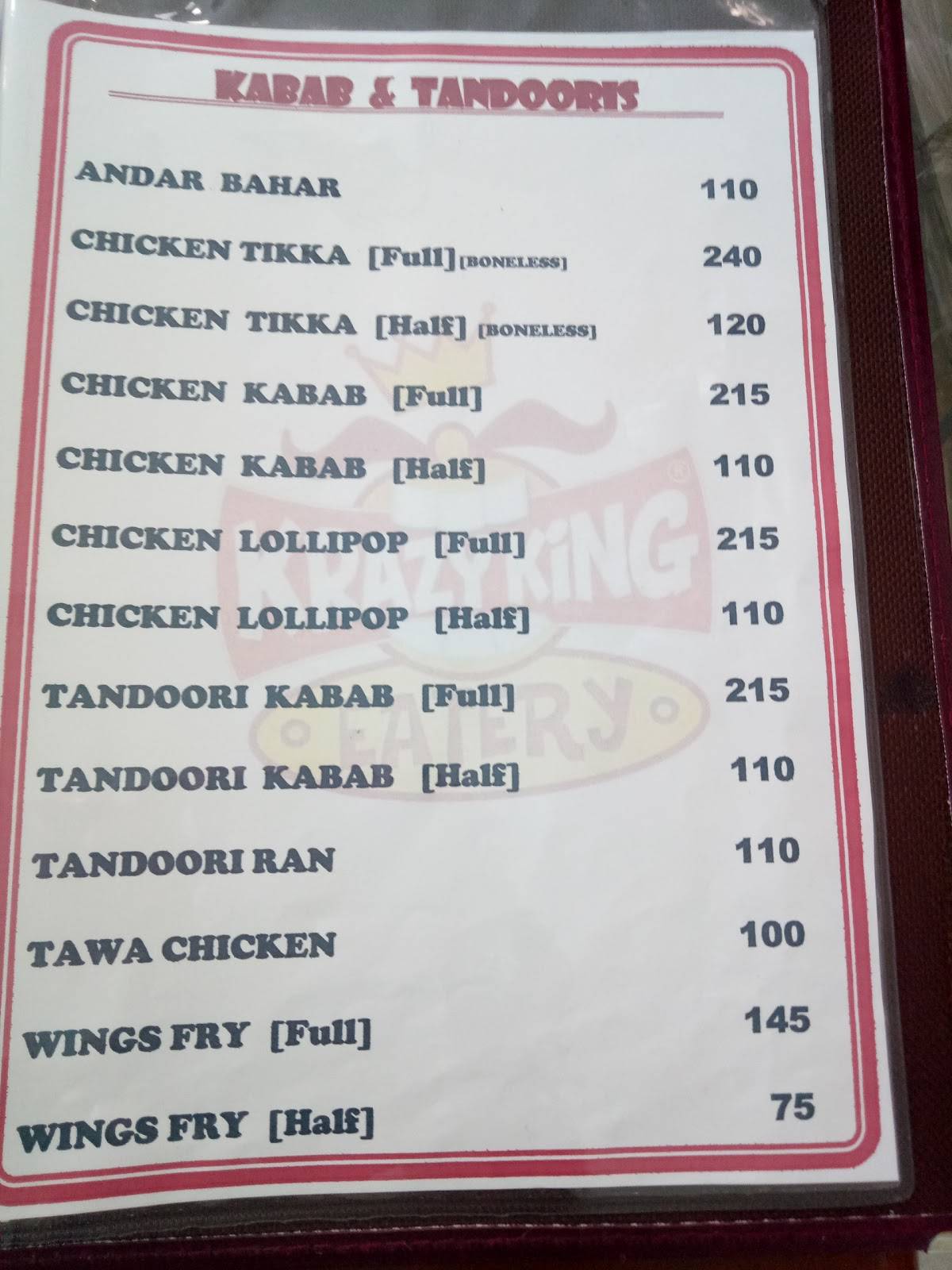 Menu at Kabab Magic - JP Nagar 3rd Phase, Bengaluru