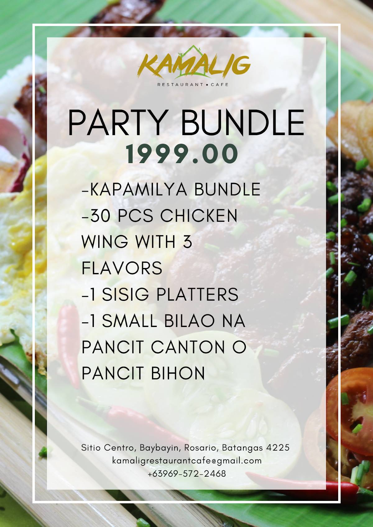 Menu at Kamalig Restaurant Cafe, Batangas