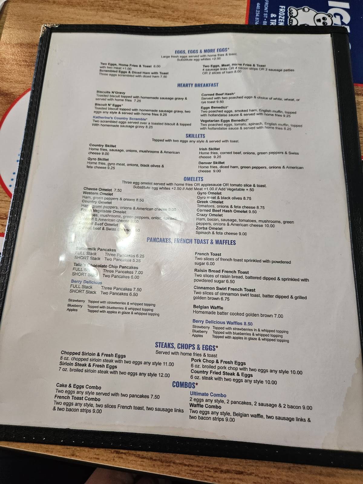 Menu at Katherine's Family Restaurant, Cleveland