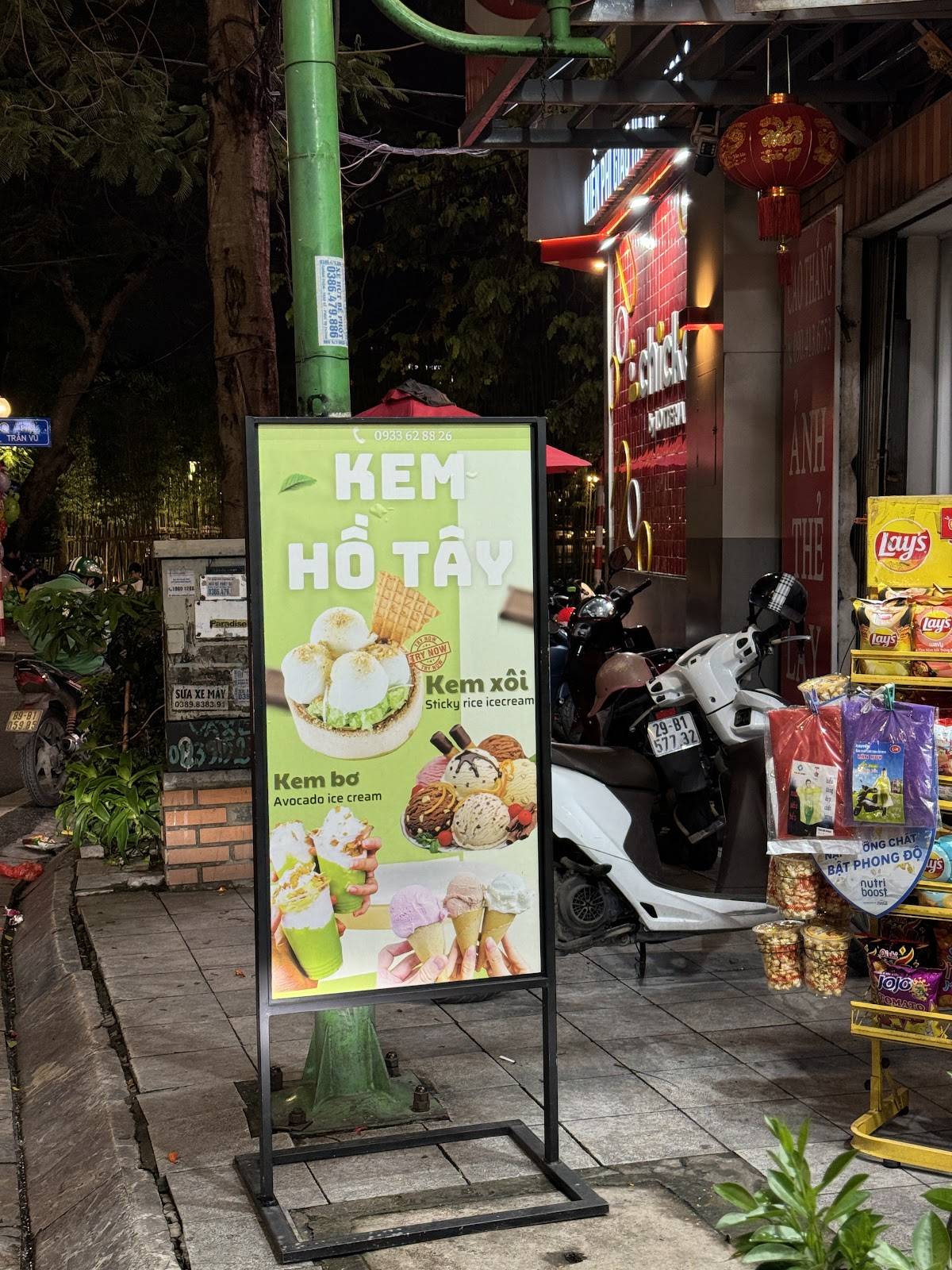Menu at Kem Hồ Tây, Hanoi