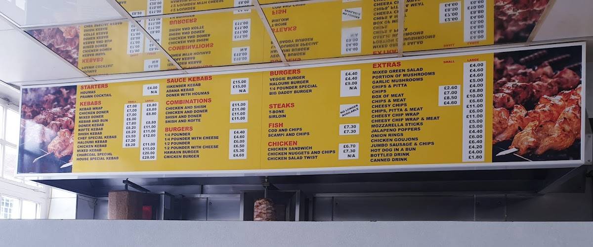 Menu at Kemer Kebab Hailsham restaurant, Hailsham