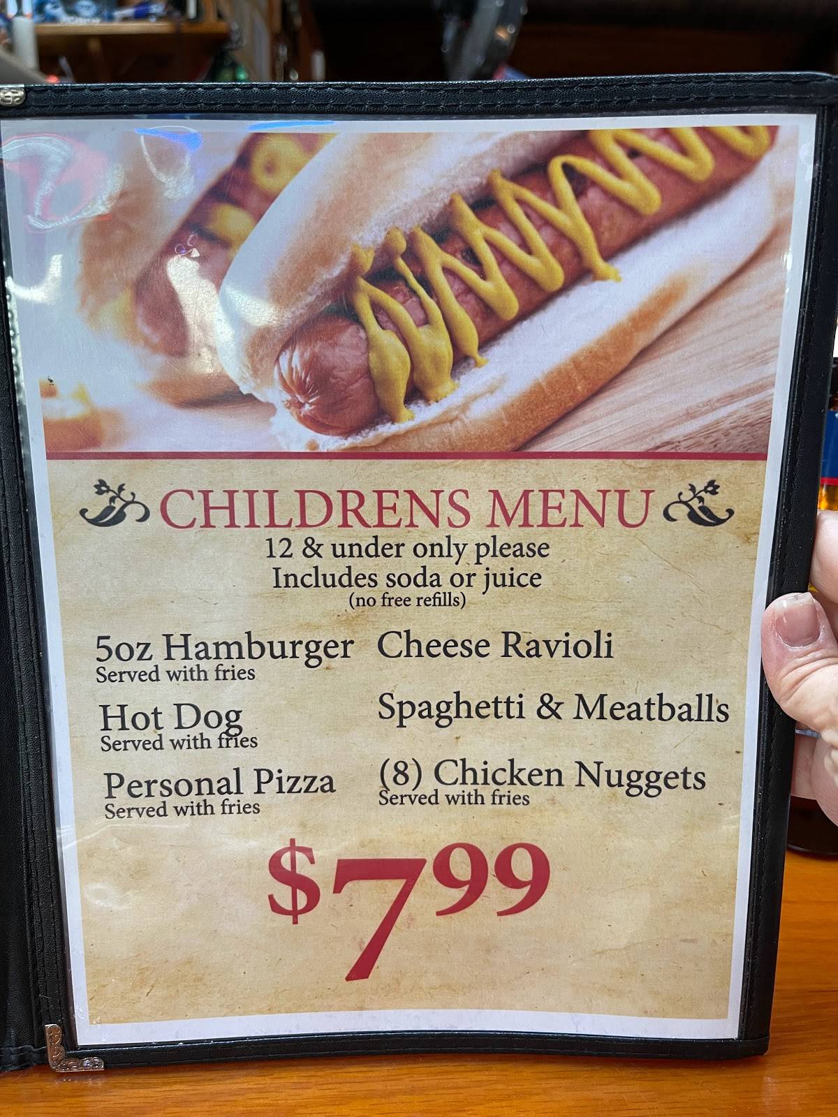 Menu at The Rock Cafe, Keyport