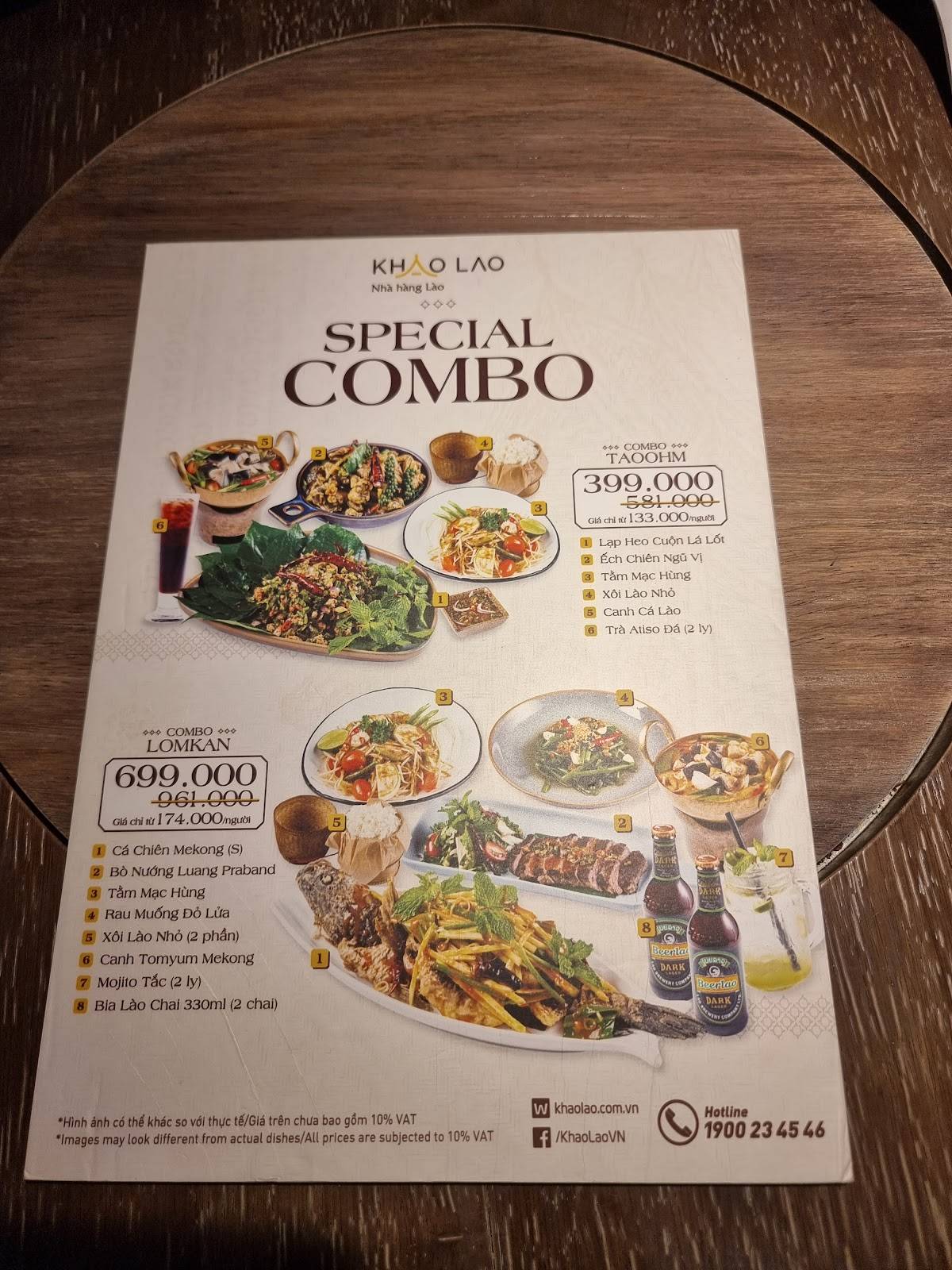 Menu at Khao Lao Restaurant - Thiso Mall, Ho Chi Minh City
