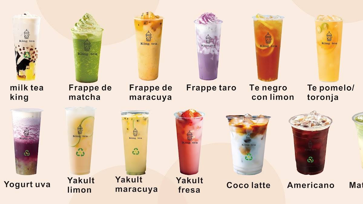 Menu at King tea (plaza las americas), Tuxtla Gutiérrez