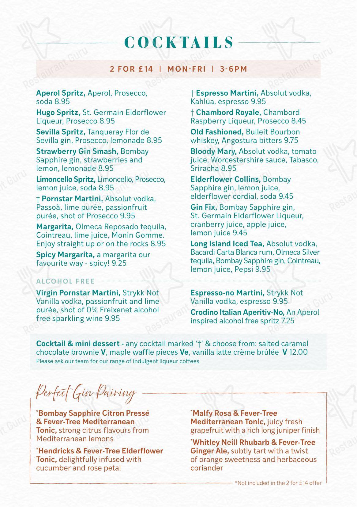 Menu at King's Mead pub & bar, Ware