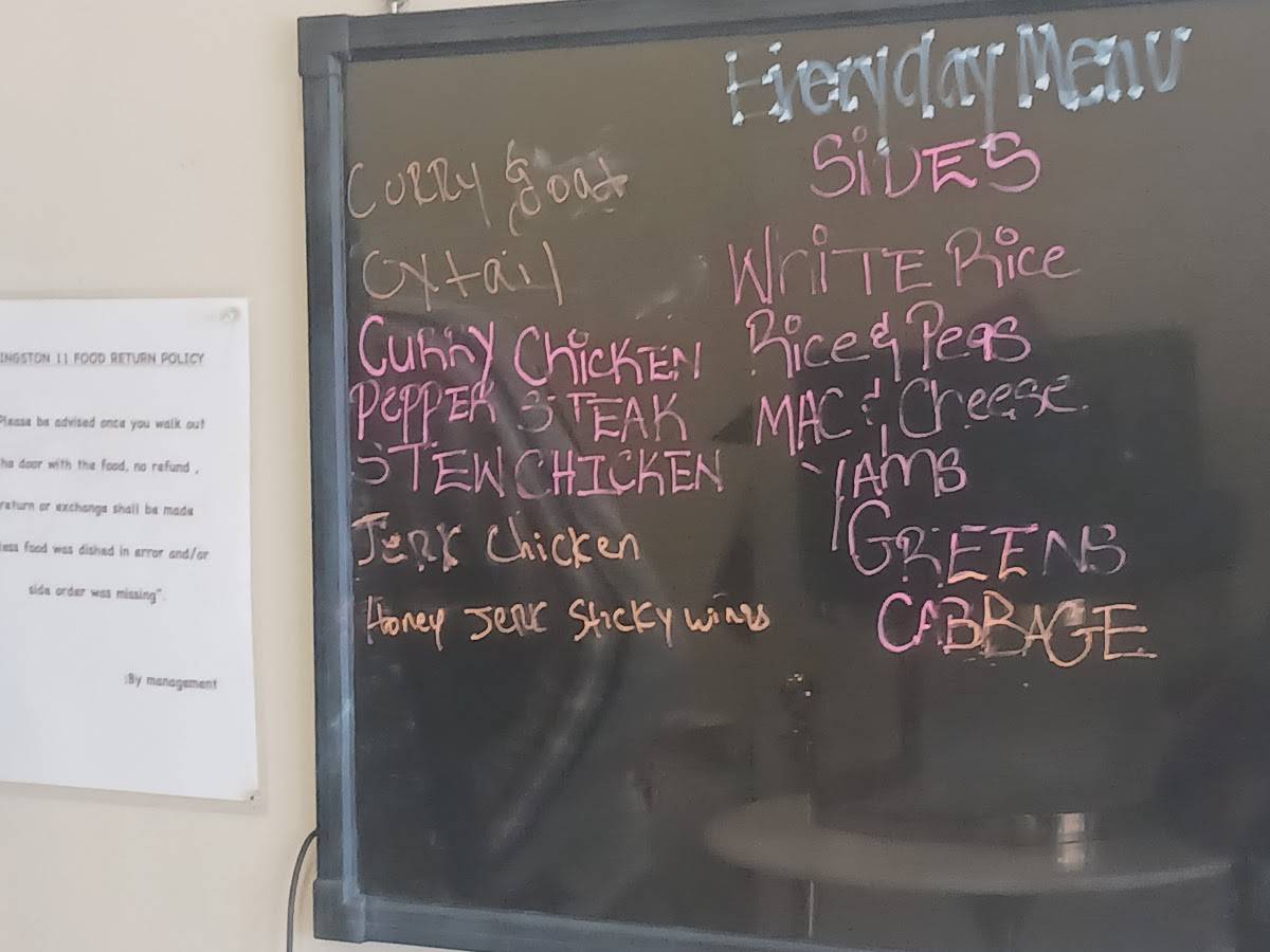 Menu at Kingston 11 restaurant, Philadelphia