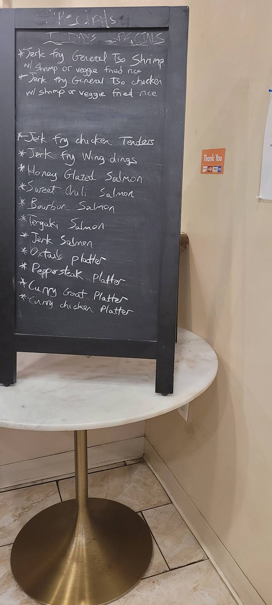 Menu at Kingston 11 restaurant, Philadelphia