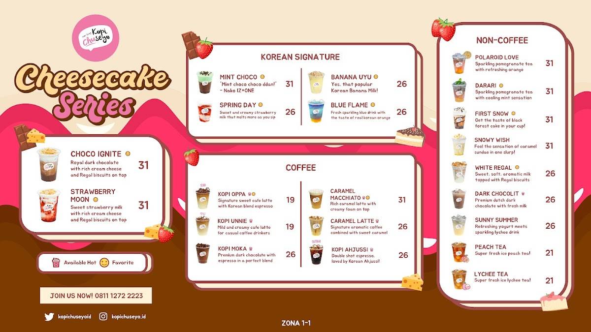 Menu at Kup of Coffee by Studio Ainara, Central Jakarta