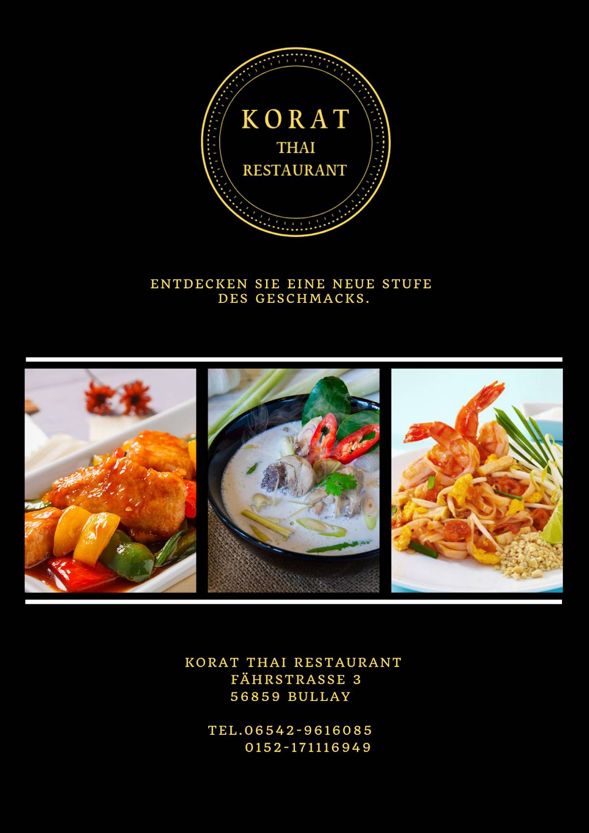 Speisekarte von Korat Thai Restaurants, Bullay