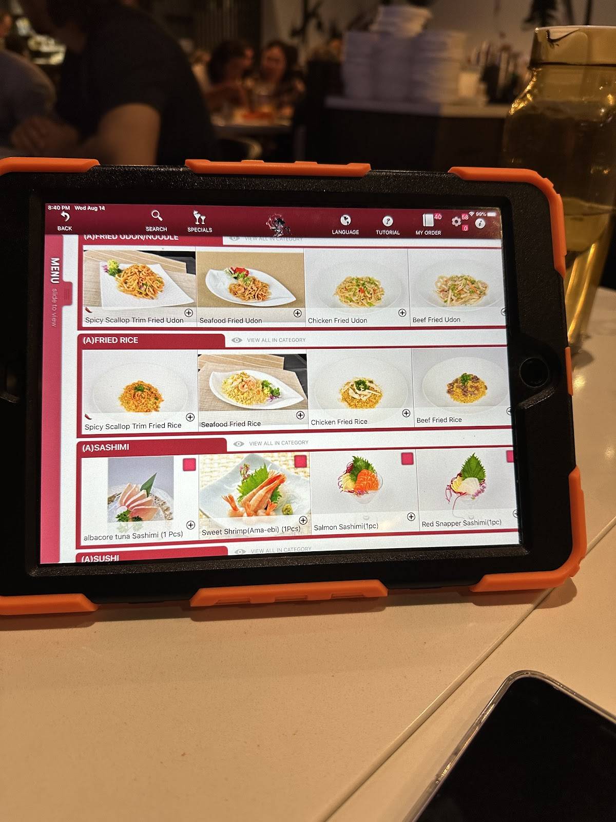 Menu at Kung Fu Sushi & Kung Fu Tea restaurant, Toronto