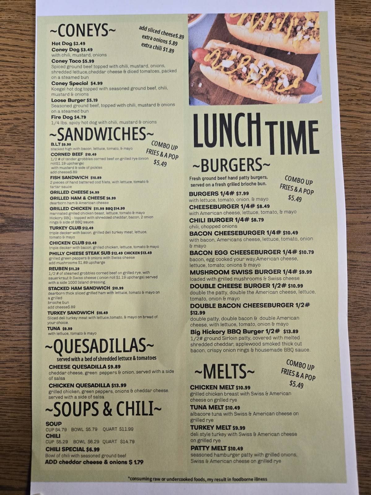 Menu at L George's Coney Island City of Wayne restaurant, Wayne ...