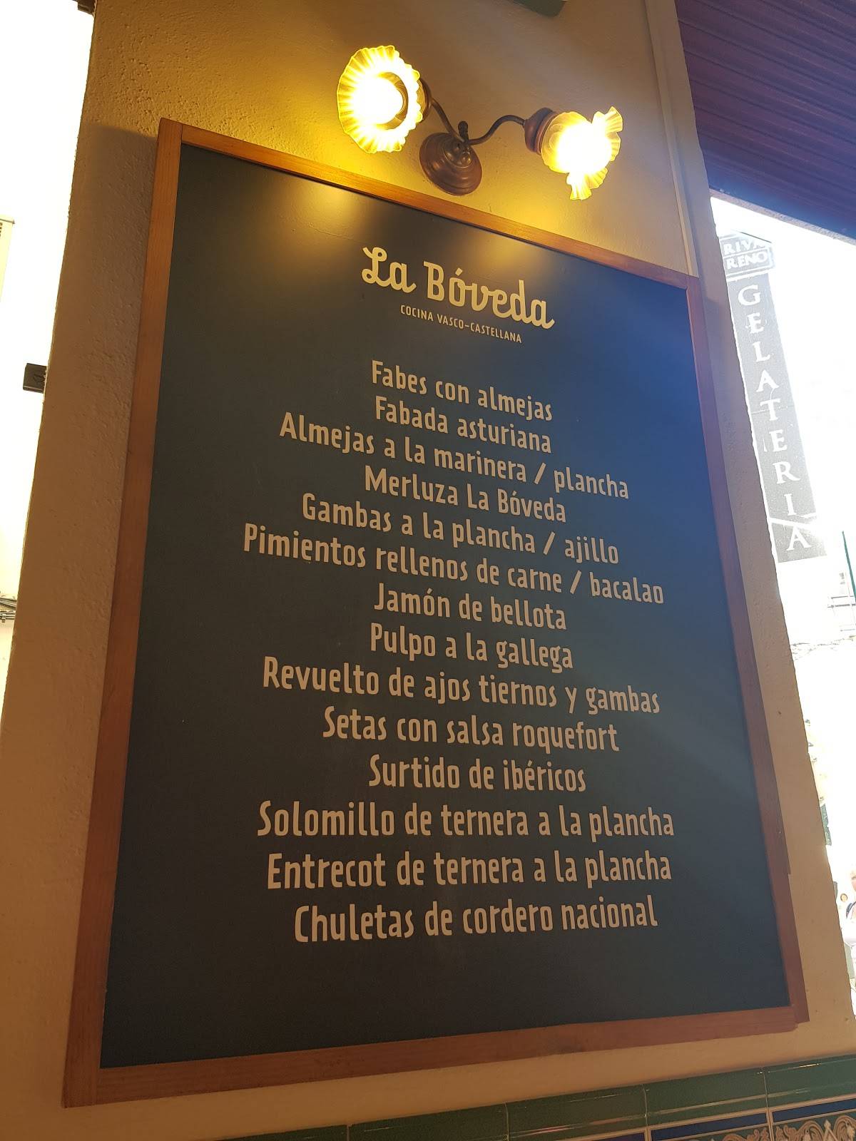Carta del restaurante La Bóveda, Palma del Mallorca, Calle BOTERIA