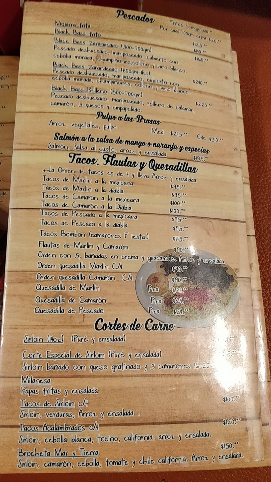 Carta del restaurante La Chulada !!!, Ciudad Juarez