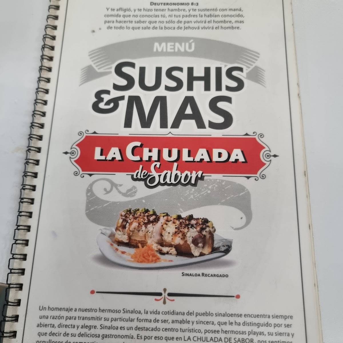 Carta de Restaurant La Chulada de Sabor, Mexico