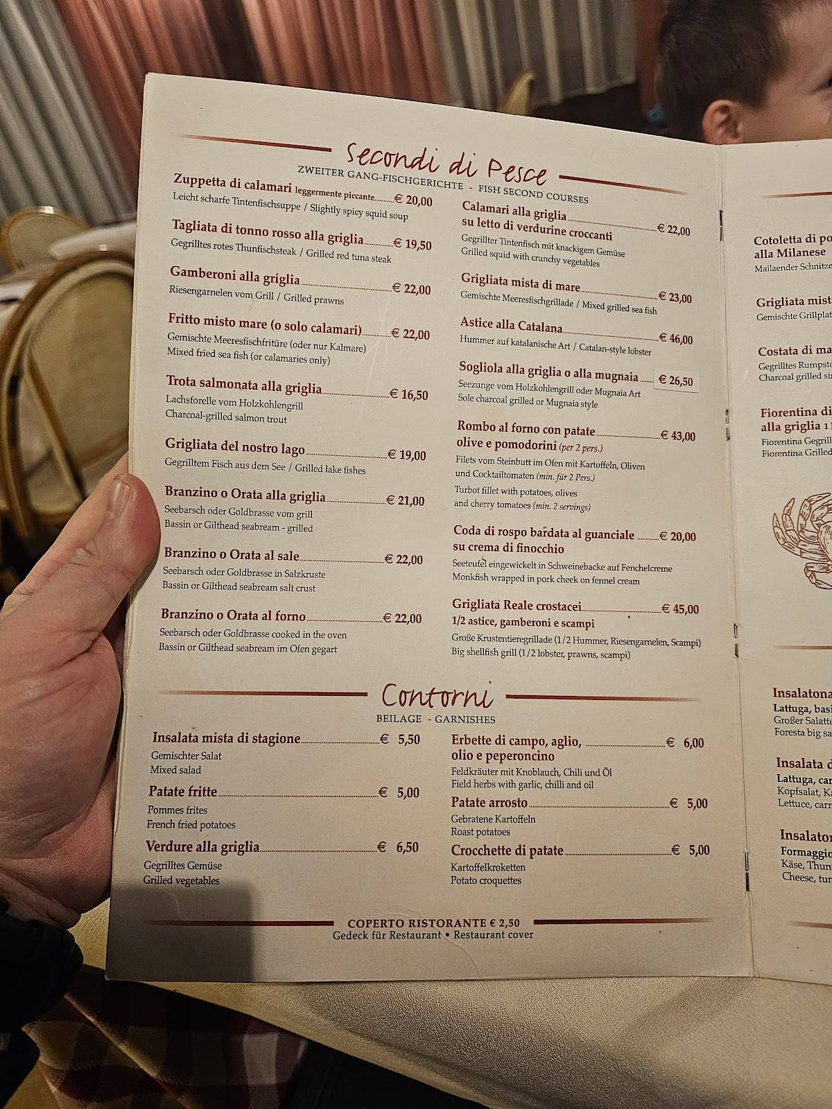 Menu da La Foresta Ristorante, Sirmione