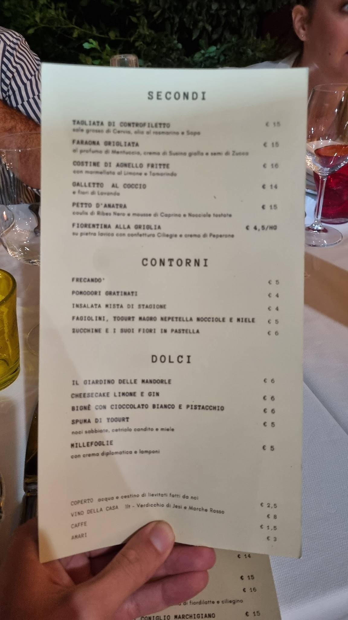 Menu da La Marca dei Sapori ristorante, Rosora