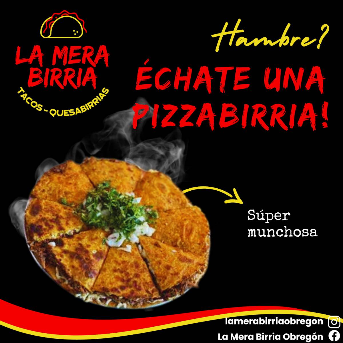 Menu at La Mera Birria Obregón restaurant, Ciudad Obregón