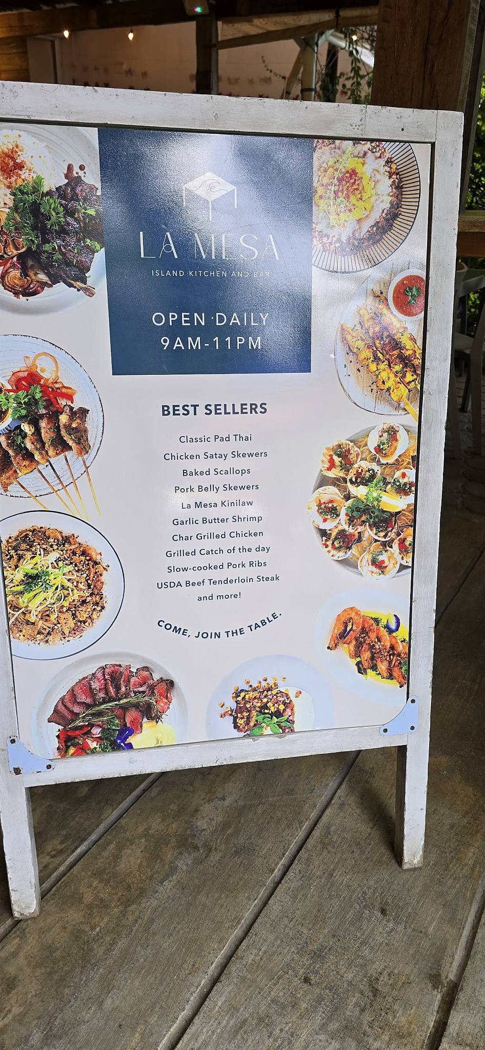 Menu at La Mesa restaurant, General Luna