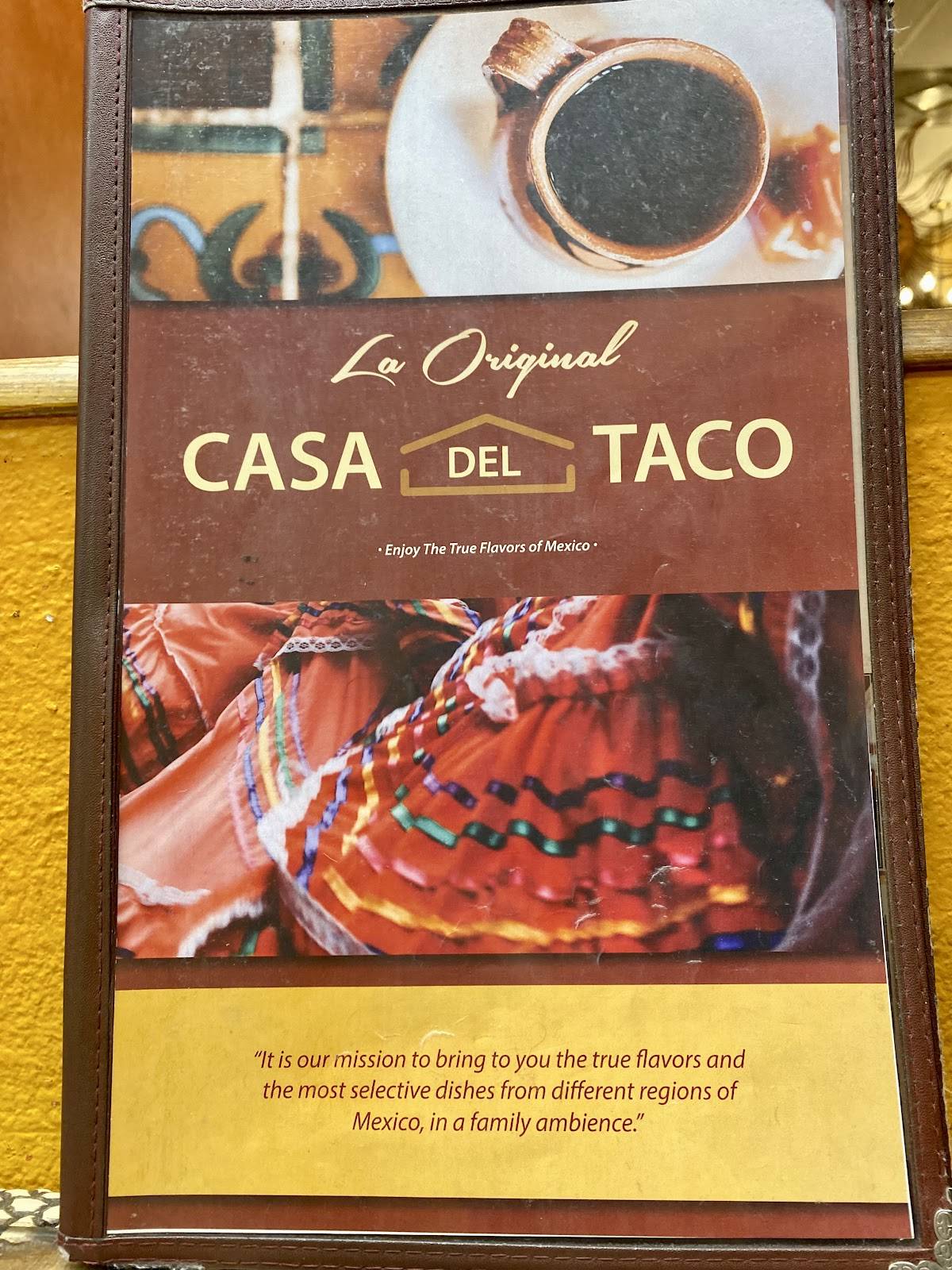 Menu at La Original Casa Del Taco restaurant, National City