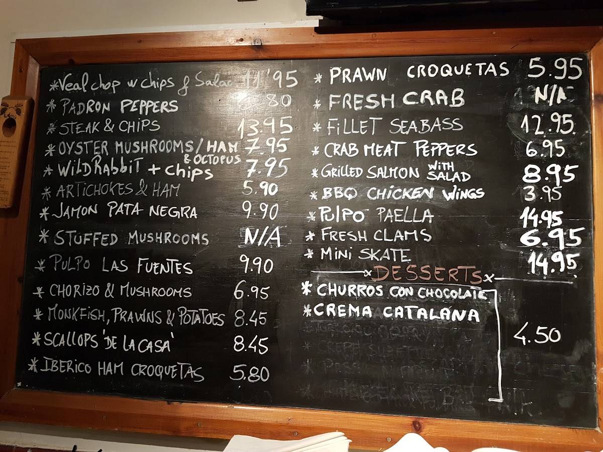 Menu at La TASQUERIA by SMOQUE pub & bar, Purley, 36-40 High St