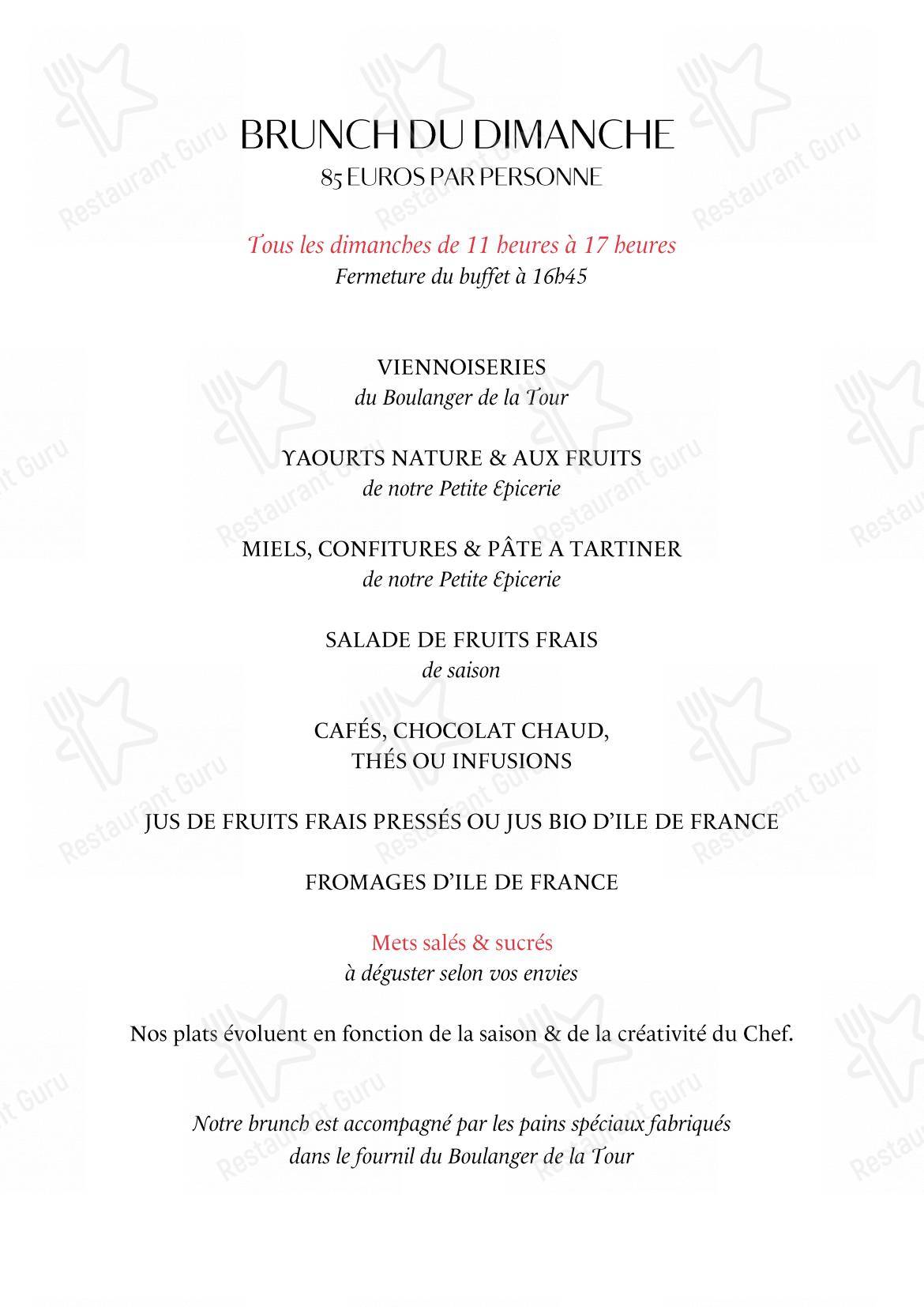 Menu au La Tour d'Argent restaurant, Paris, 15 Quai de la Tournelle