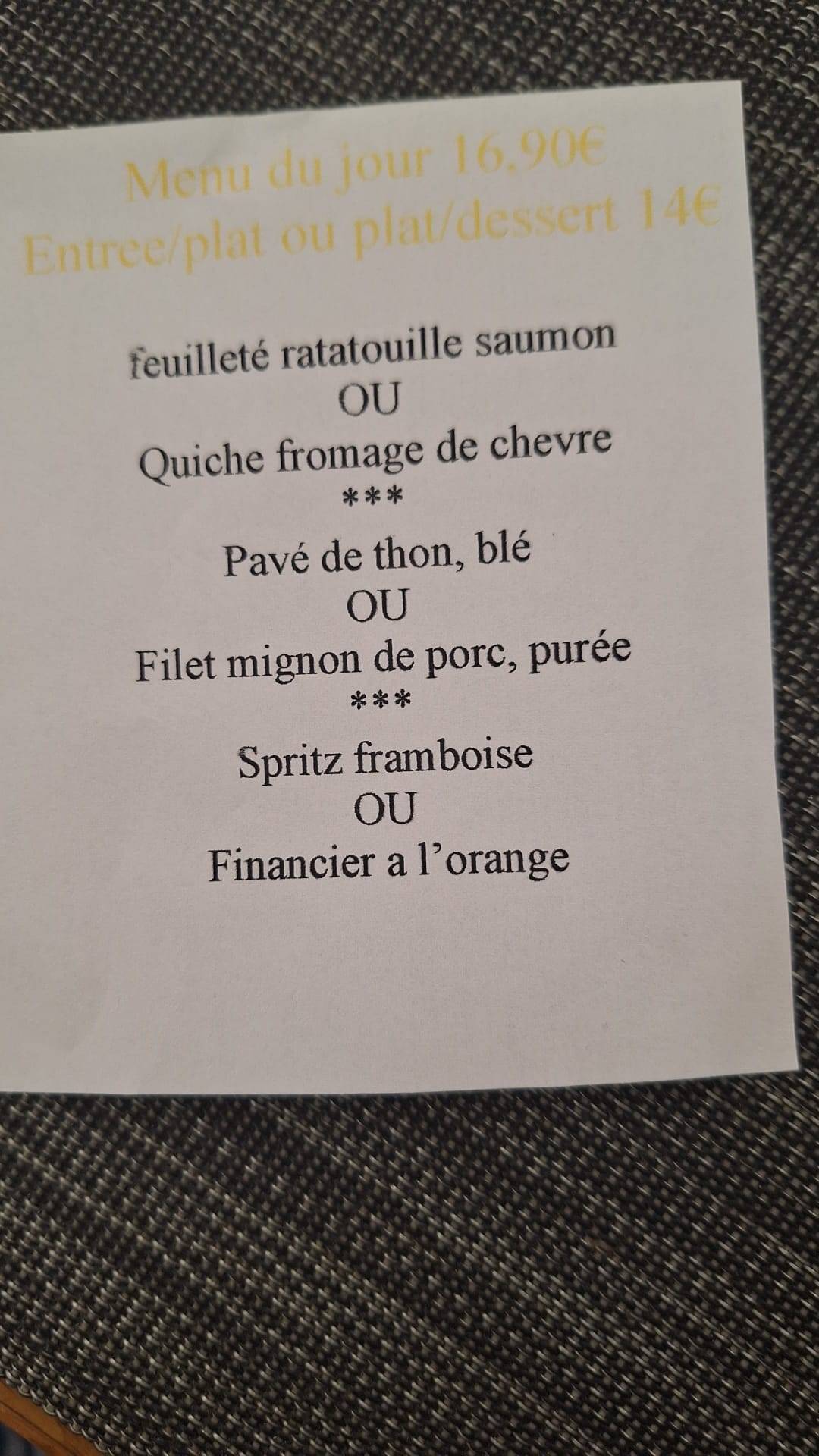 Menu au La Grande Brasserie de l'Atrium Dax restaurant, Dax