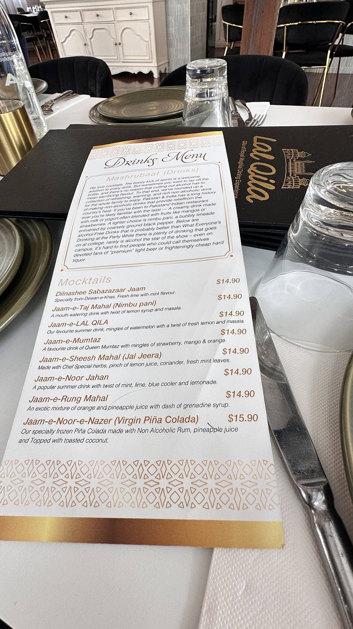 Menu at Lal Qila Dural restaurant, Middle Dural