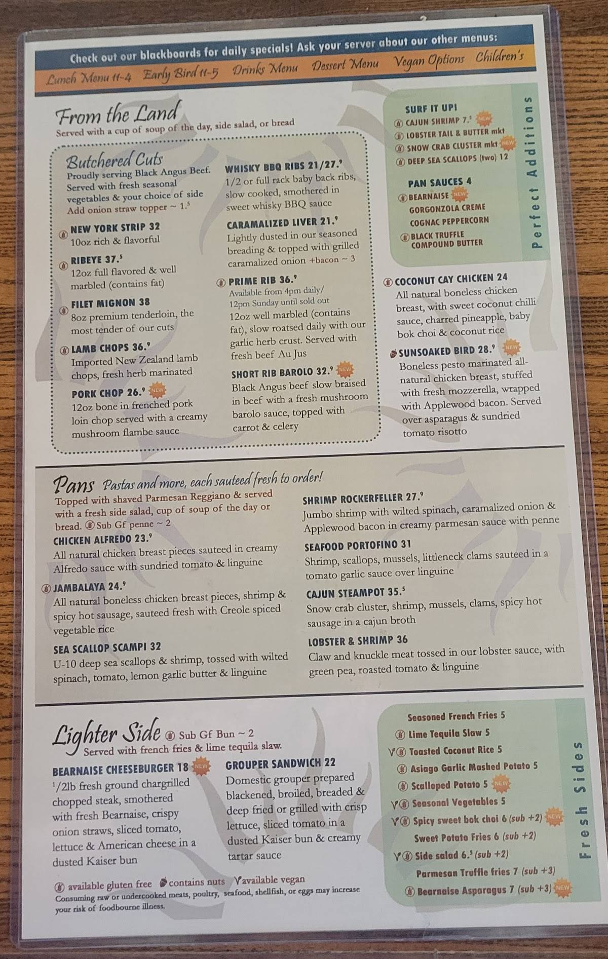 Menu at Landy's Restaurant, Englewood