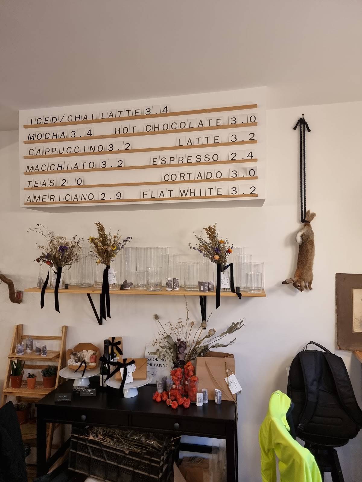 Menu at Lapin cafe, York