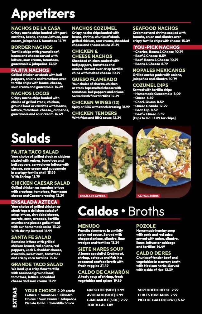Menu at Las Lomas restaurant, Fort Wayne, Fairfield Ave #29