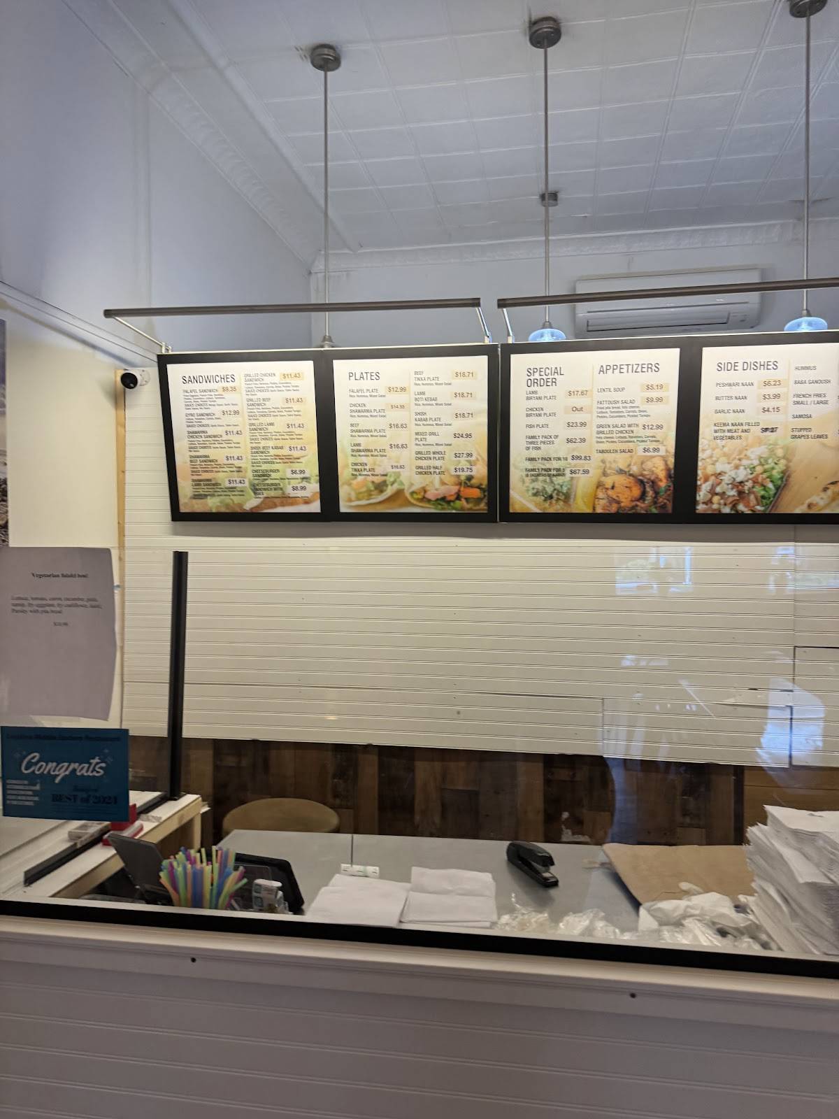 Menu at Layalina Middle Eastern Restaurant, Biddeford
